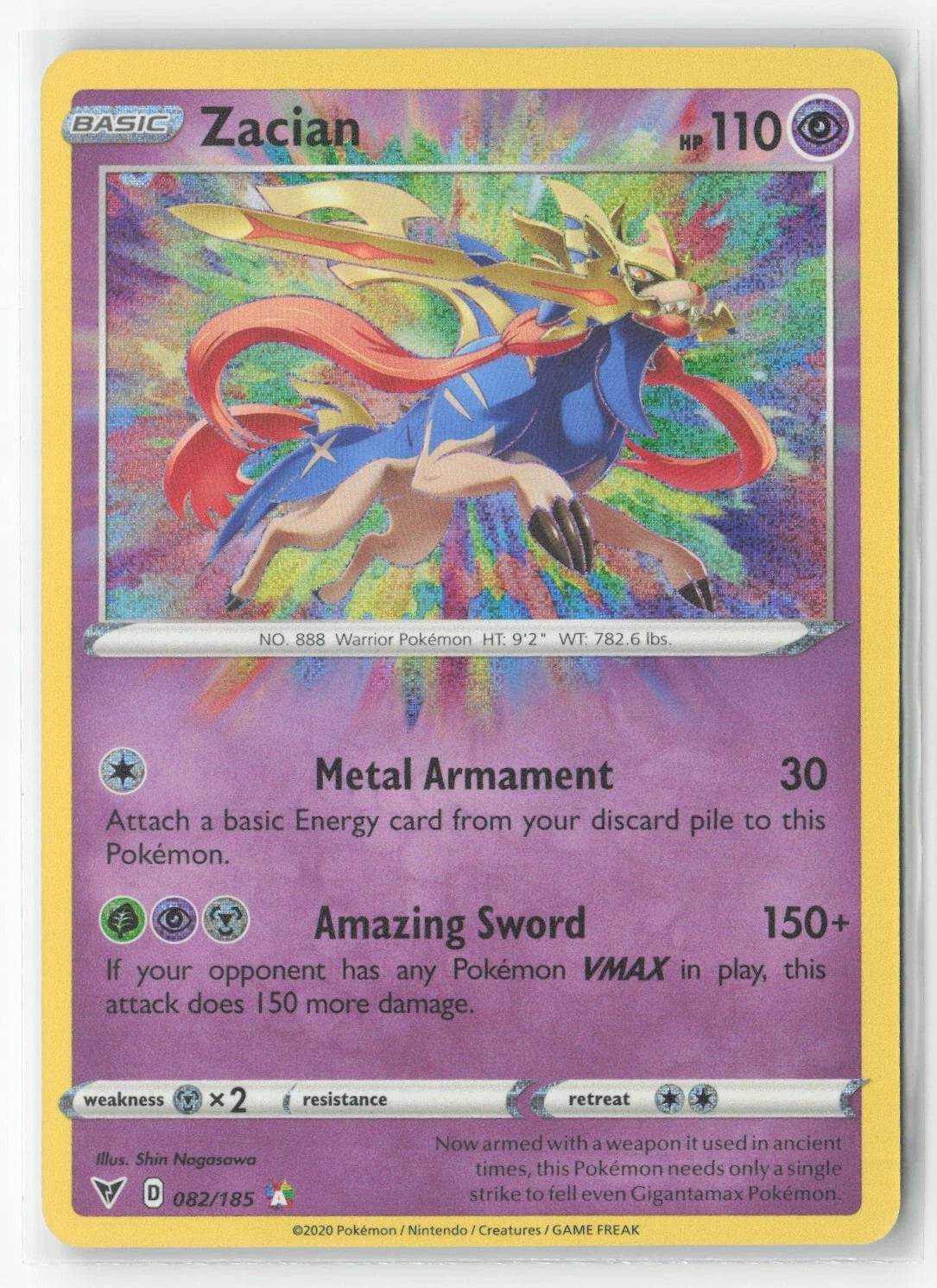 Zacian Amazing Rare 082/185– Pokémon Vivid Voltage - Poketcg.in – PokéTCG